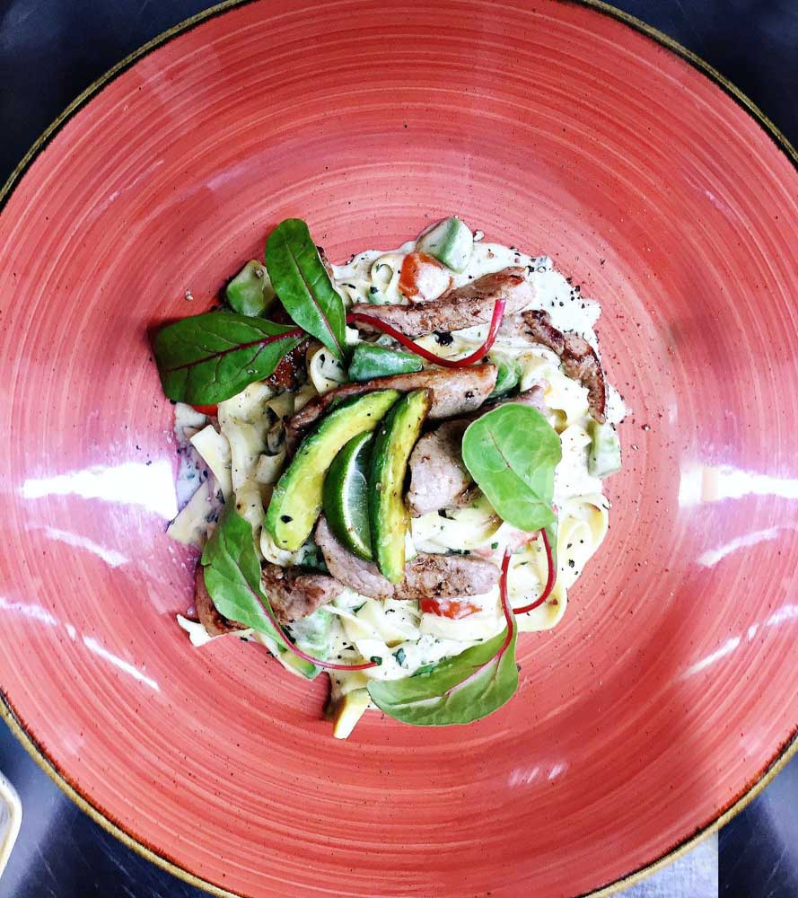 Pasta essen im RIZZ Restaurant